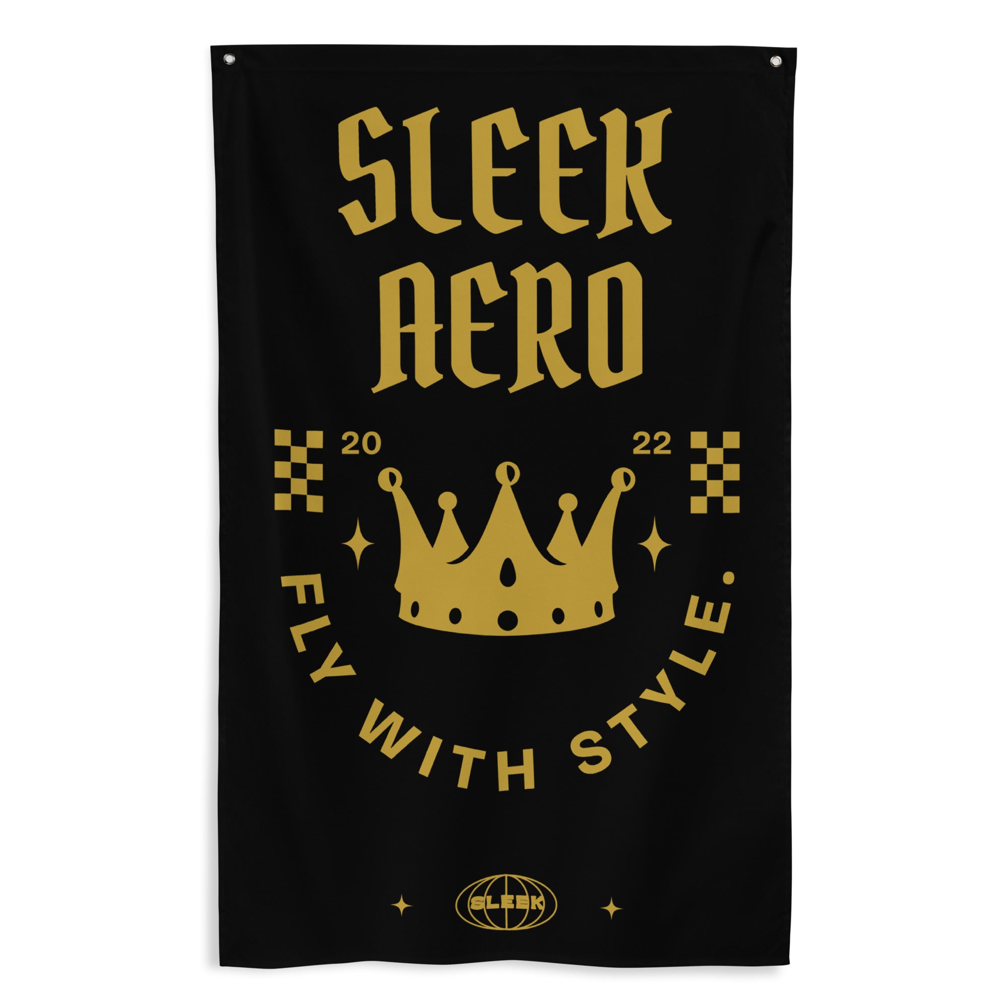 Black & Gold Sleek Flag